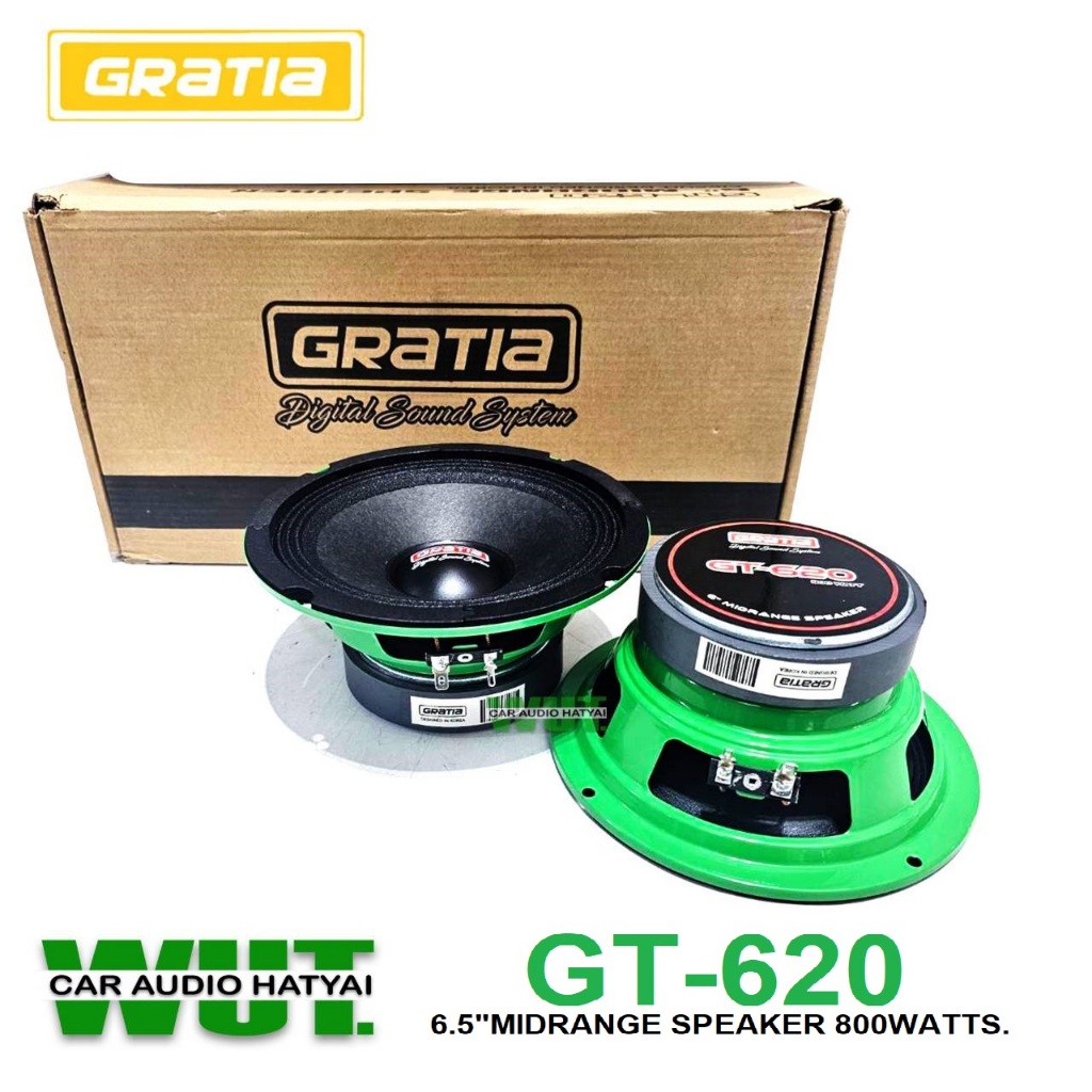 Gratia ลำโพงเสียงกลาง 6.5 นิ้ว (แม่เหล็ก 100มิลx20มิลxวอยซ์ 25 กำลังขับ 800วัตต์ Gratia รุ่น GT ...