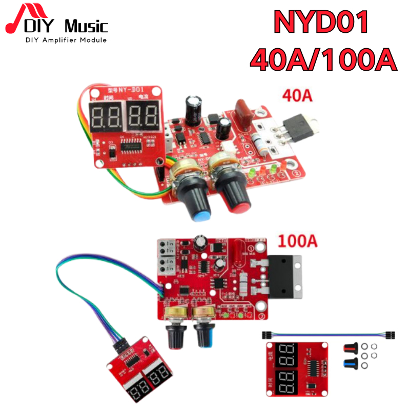 จุด Welders บอร์ดคอนโทรลNY-40A/NY-100A ดิจิตอลแสดงจุดเชื่อม Current แผงควบคุมเวลา Ammeter NY-D01 ...