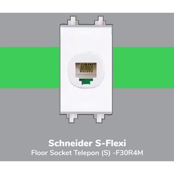 Schneider เต้ารับโทรศัพท์ รุ่น S-FLEXI F30R4M และ F50RJ4M เต้าเสียบสาย ...