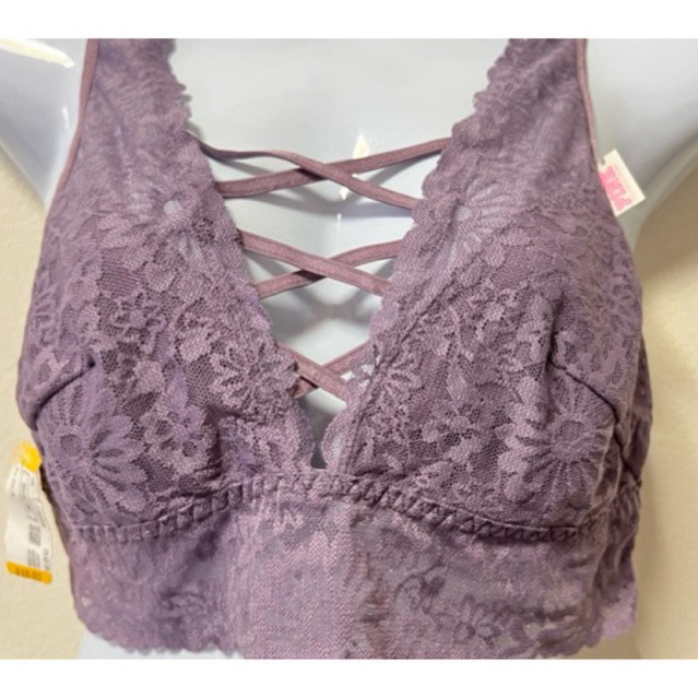 วิคตอเรียพิงค์ลูกไม้สีม่วง M/B80/C80/D75/E75 | Shopee Thailand