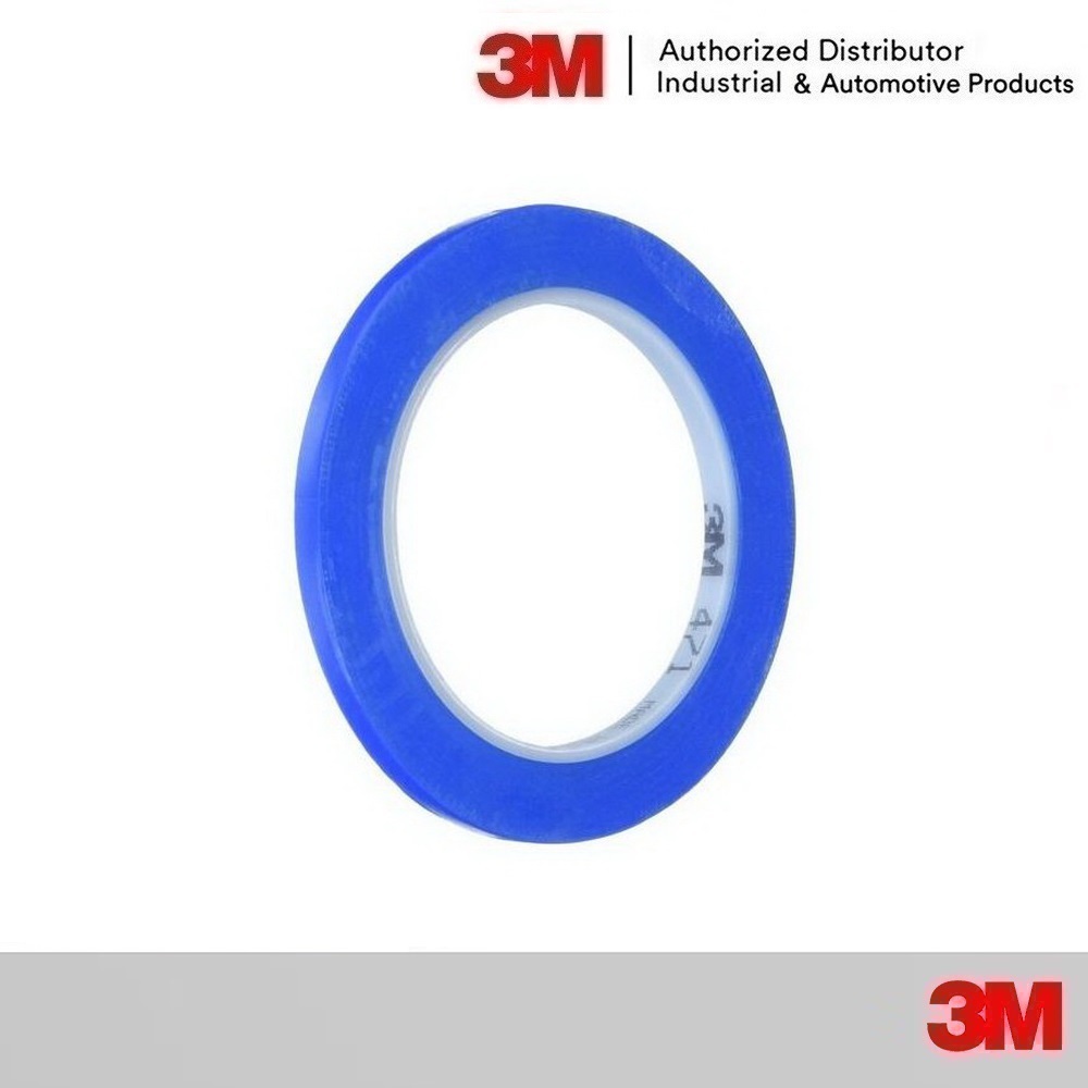 3M 471 6408 เทปไวนิลตีเส้น คมและโค้ง สีฟ้า12.7 มล.x35มBlue VinylTape ...