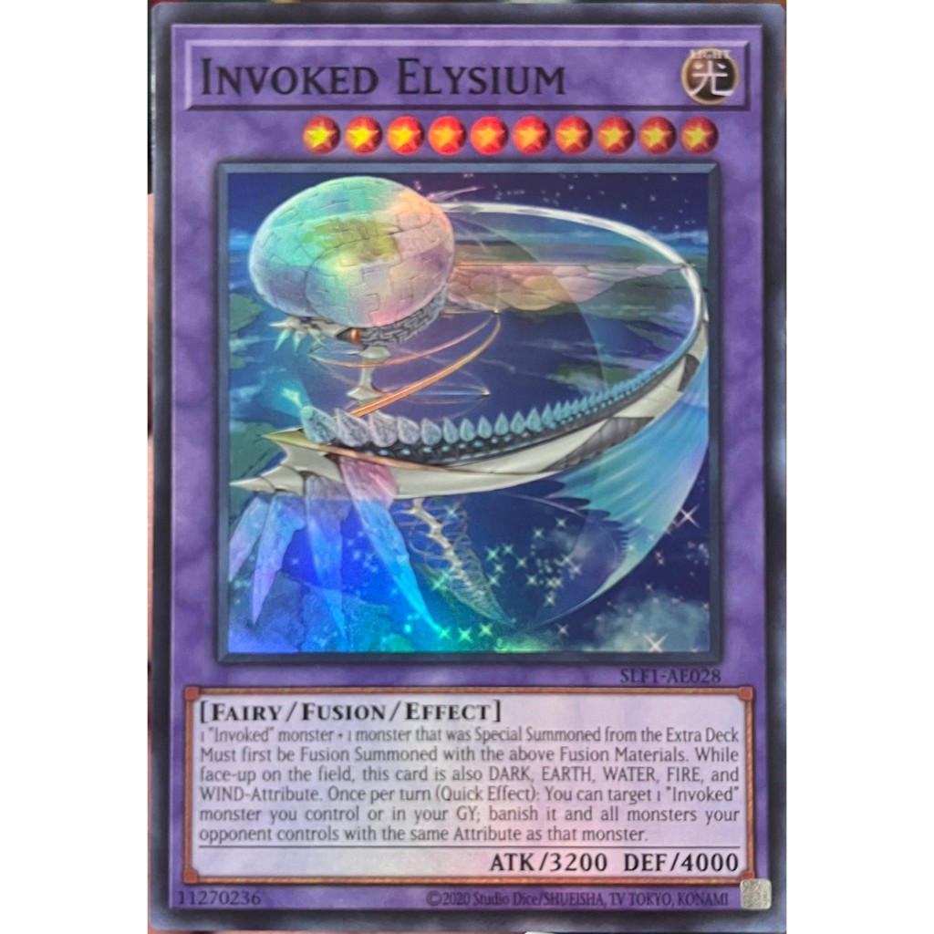 Yugioh Asia-Eng [SLF1-AE028] Invoked Elysium (Super Rare) การ์ดยูกิแท้ ...