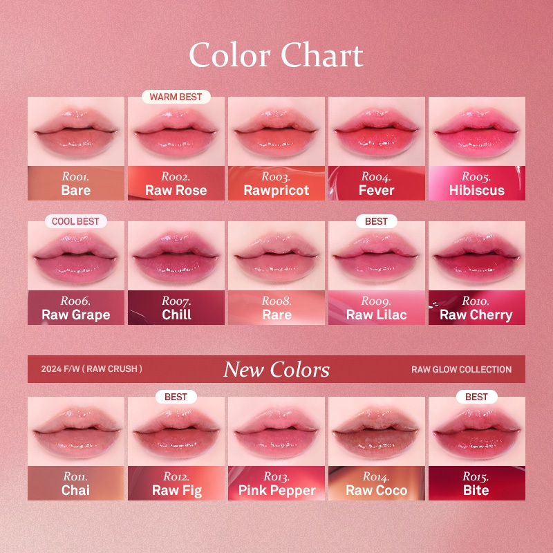 hince Raw Glow Gel Tint (15 colors) | hince Official Store | Shopee ...