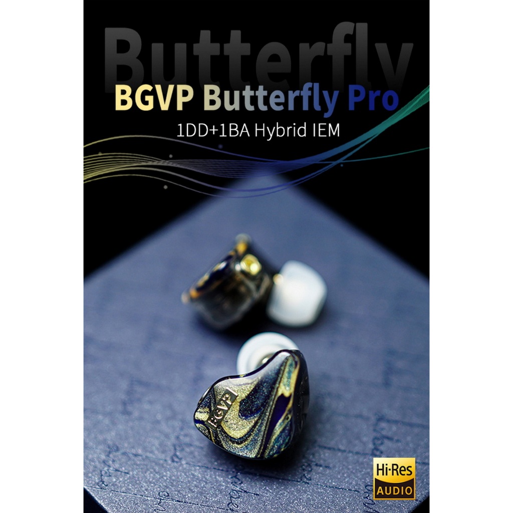 [ประกันศูนย์ไทย] BGVP Butterfly Pro หูฟัง Hybrid 2 ไดรเวอร์ 1DD+1BA รองรับ Hi-Res | Shopee Thailand