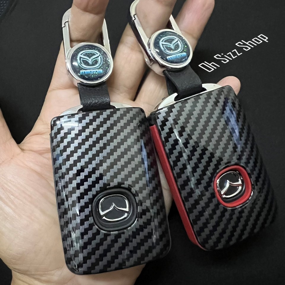 เคส รีโมทรถ Mazda 2024 รีโมทปุ่มข้าง Kevlar ABS / Silicone Push button ...