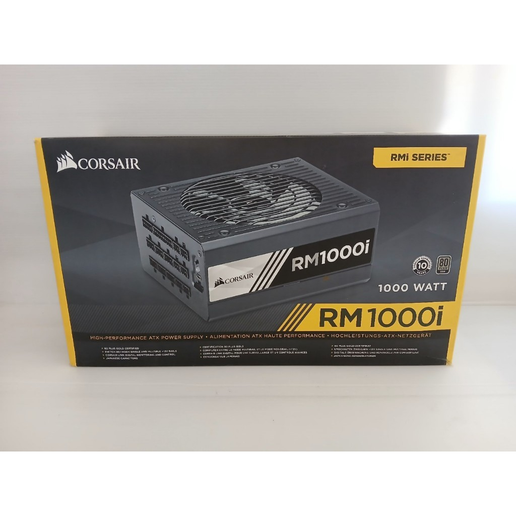 POWER SUPPLY (อุปกรณ์จ่ายไฟ) CORSAIR 1000W RM1000i (80+ GOLD)(BLACK ...