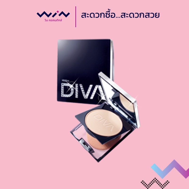 Mistine Number One Diva SPF 25PA++ แป้งพัฟฟ์ มิสทีน ดีว่า (ขนาด 10 กรัม ...