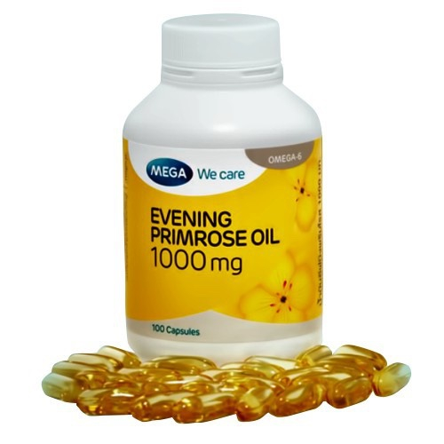 MEGA Evening Primrose Oil อีฟนิ่งพริมโรส ลดอาการปวดปจด. บำรุงผิวให้ชุ่ม ...