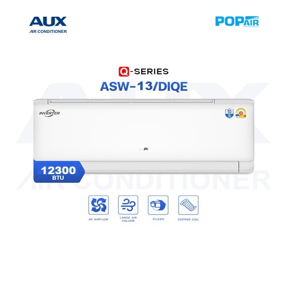 AUX แอร์ระบบอินเวอร์เตอร์ Q-Series ขนาด 13000 BTU รุ่น ASW-13/DIQE [ไม่ ...