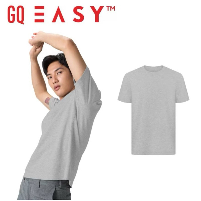 เสื้อยืด GQ Easy size L (ใหม่) สีเทาอ่อน | Shopee Thailand