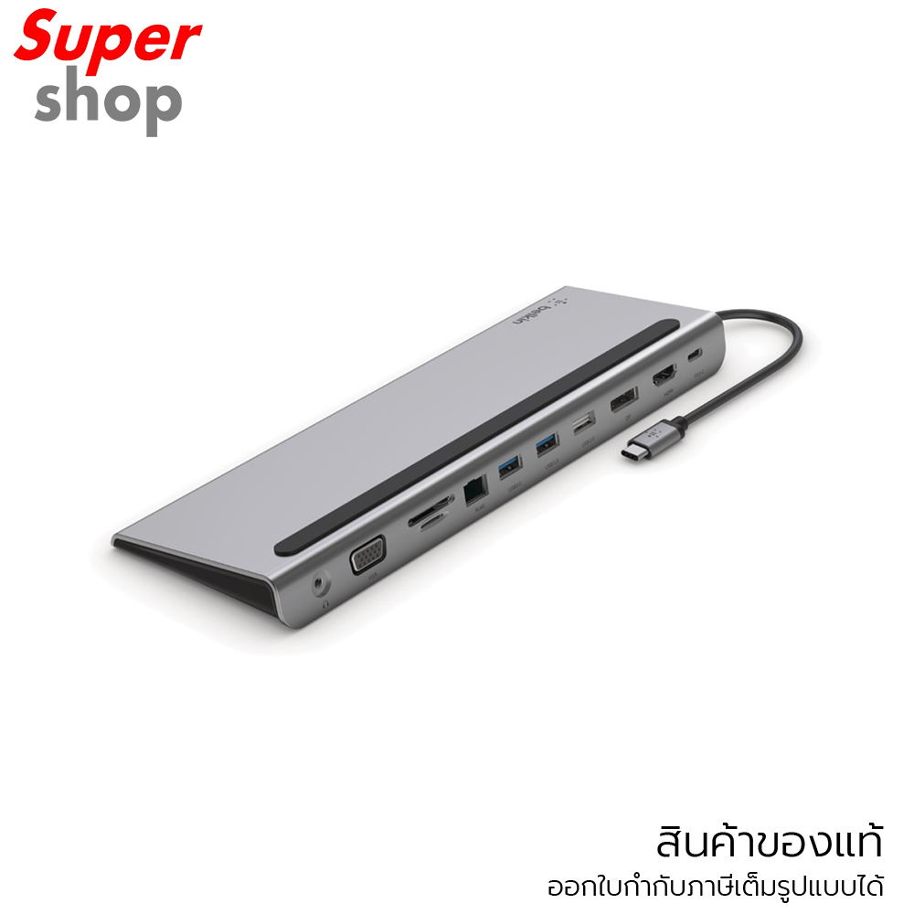 Belkin มัลติพอร์ตฮับ Type-C HUB 11in1 Multiport Dock with Power Pass ...