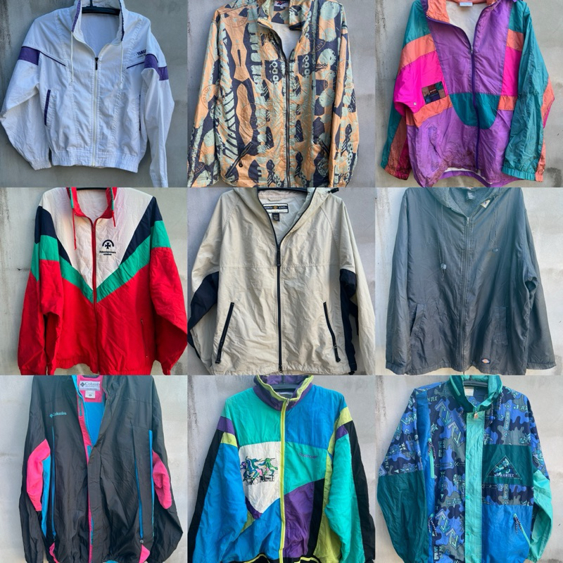 อัพเดต 2/1/68 เสื้อกันหนาวผ้าร่ม วินเทจ เสื้อกันหนาวมือสองผ้าบาง ร่ม | Shopee Thailand