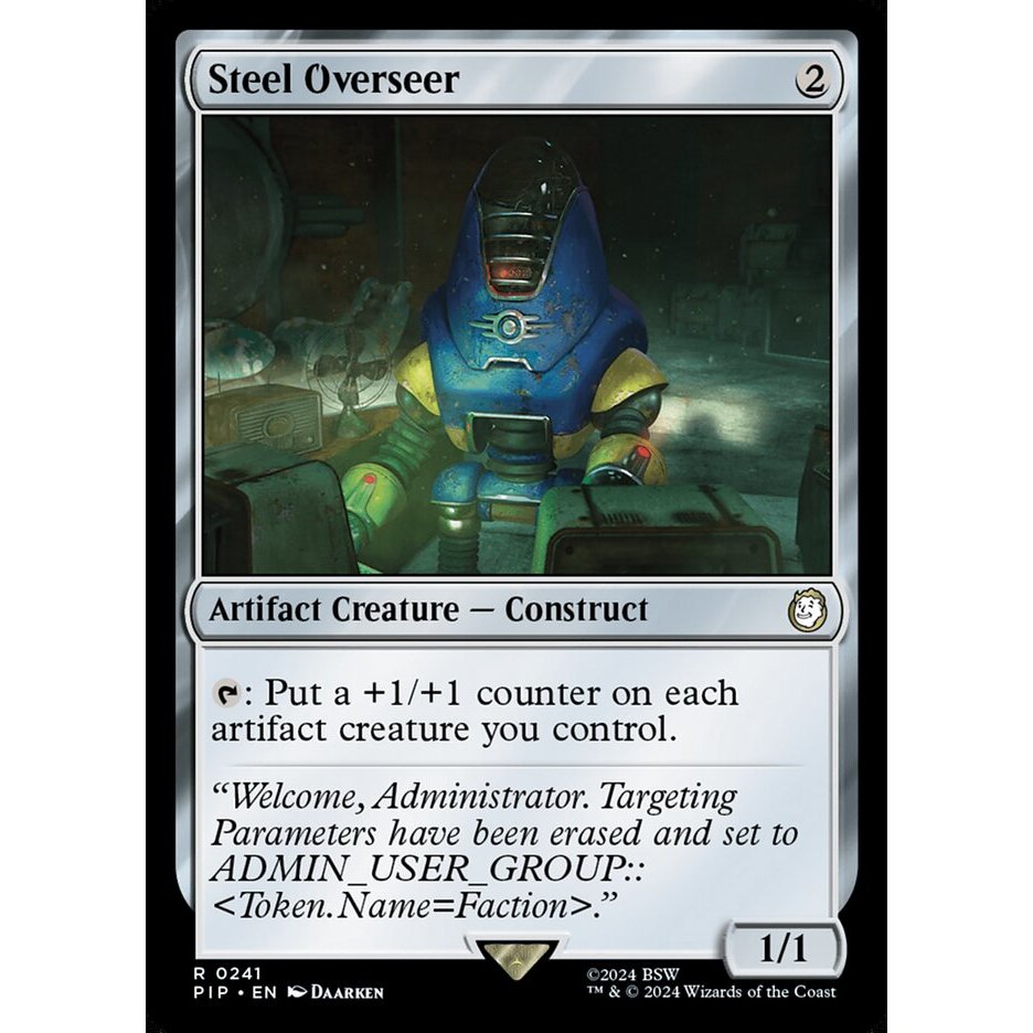 Steel Overseer PIP Fallout การ์ด Magic the Gathering [MTG] ของแท้ ...