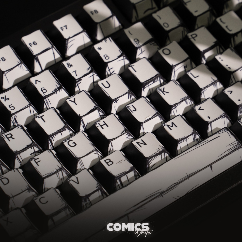 คีย์แคป Comics Mixed Lights keycap 141 ปุ่ม Cherry profile คีย์แคป ...