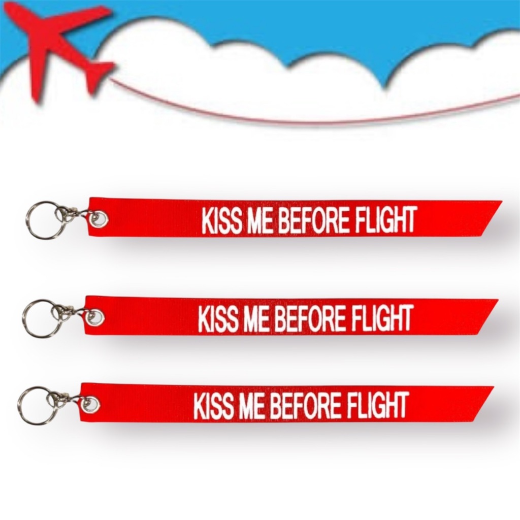 KISS ME BEFORE FLIGHT ป้ายแท็ก พวงกุญแจ สำหรับเป็นของขวัญ นักบิน ...