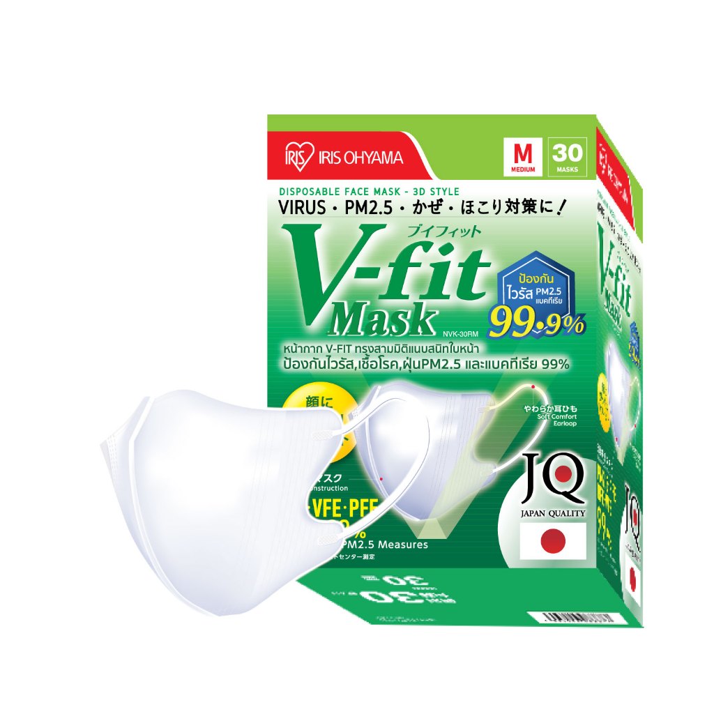[พร้อมส่ง แท้100%] MASK IRIS OHYAMA V-FIT 3D MASK 30 ชิ้น หน้ากากอนามัย ...