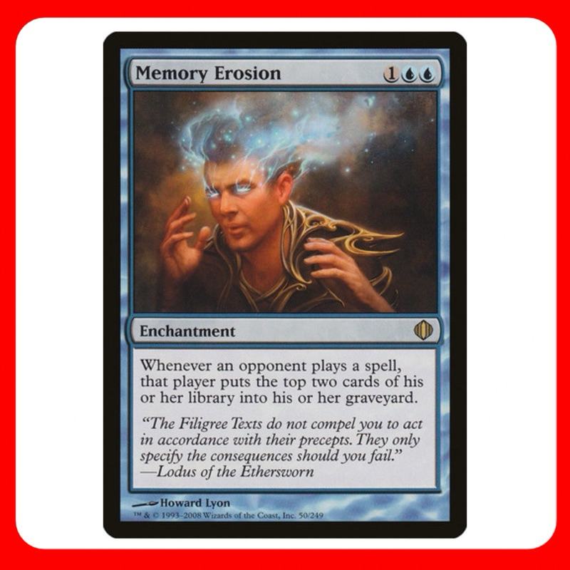 [MTG] Memory Erosion [ALA] [BLUE] [RARE] [NORMAL] [ENG] (การ์ดเมจิค / Magic the Gathering) [EDH ...