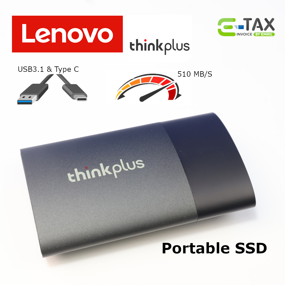 Lenovo thinkplus US202 ฮาร์ดดิสก์พกพา Portable SSD ความจุ 512GB 1TB ...