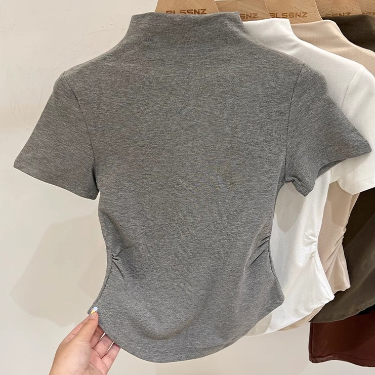 Y6Y - เสื้อยืดคอเต่าครึ่งตัวผู้หญิงแฟชั่นล่าสุดเซ็กซี่เสื้อครอป สไตล์ ...