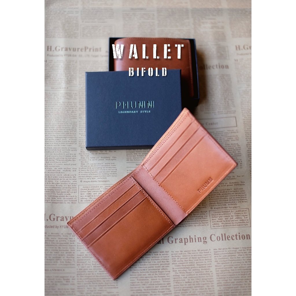 กระเป๋าสตางค์หนังแท้ PHUMM | Shopee Thailand