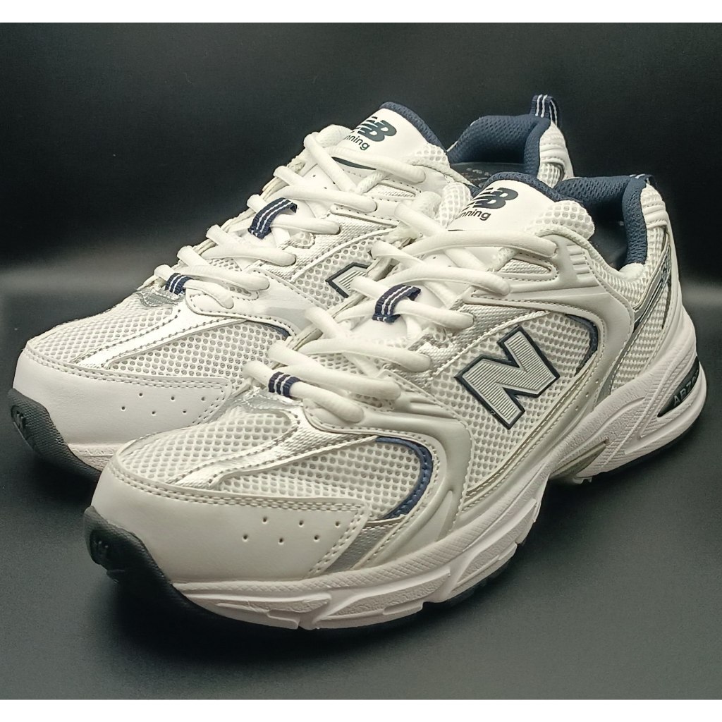 New Balance 530 White Silver Navy (Size 42/26.5 cm.) | Shopee Thailand