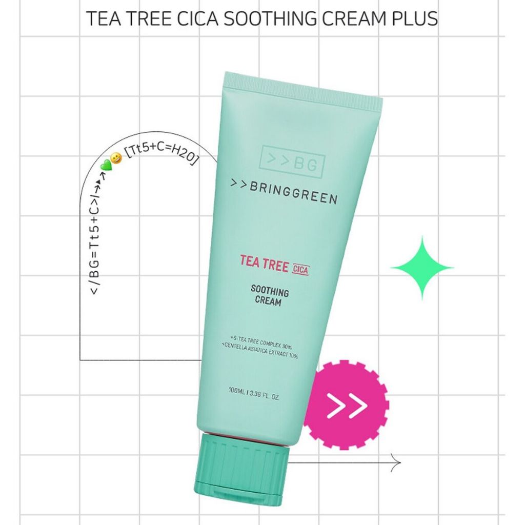 Bring Green Tea Tree Soothing Cream 100ml | Shopee Thailand