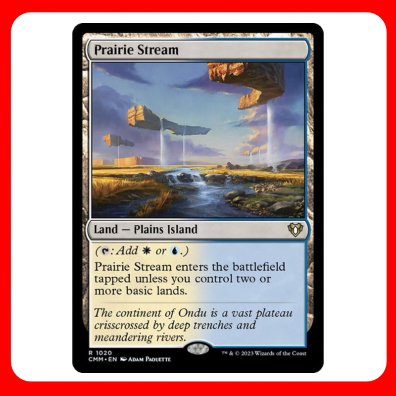 [MTG] Prairie Stream [CMM] [LAND] [RARE] [NORMAL] [ENG] (การ์ดเมจิค ...