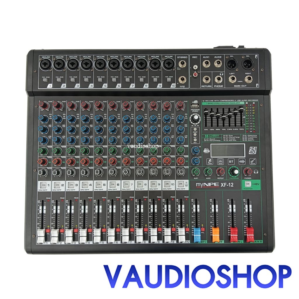 myNPE XF-12 Mixer มิกเซอร์ 12 แชนแนล บลูทูธ+USB+เอฟเฟค 99DSP my NPE XF12 เอ็นพีอี | Shopee Thailand
