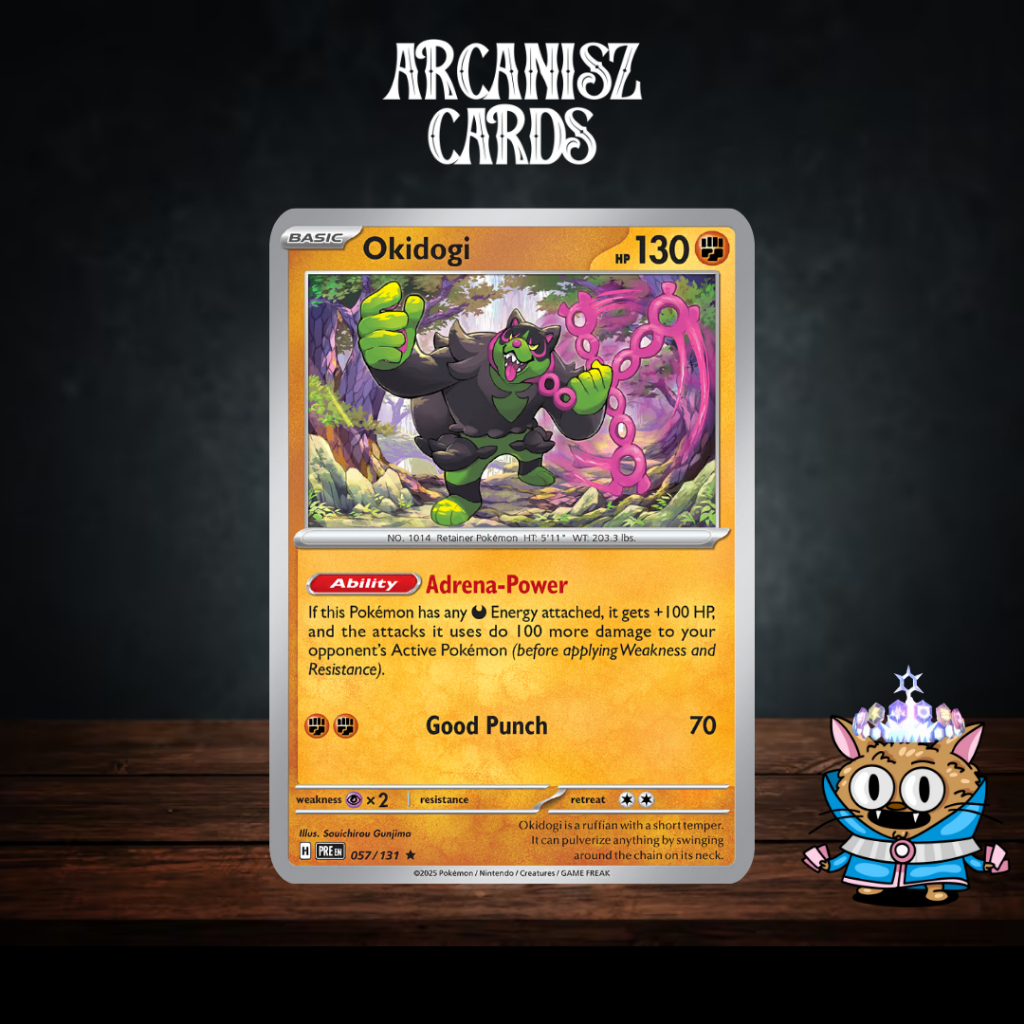 Okidogi Pokemon Prismatic Evolutions 057/131 การ์ดโปเกม่อนภาษาอังกฤษ | Shopee Thailand