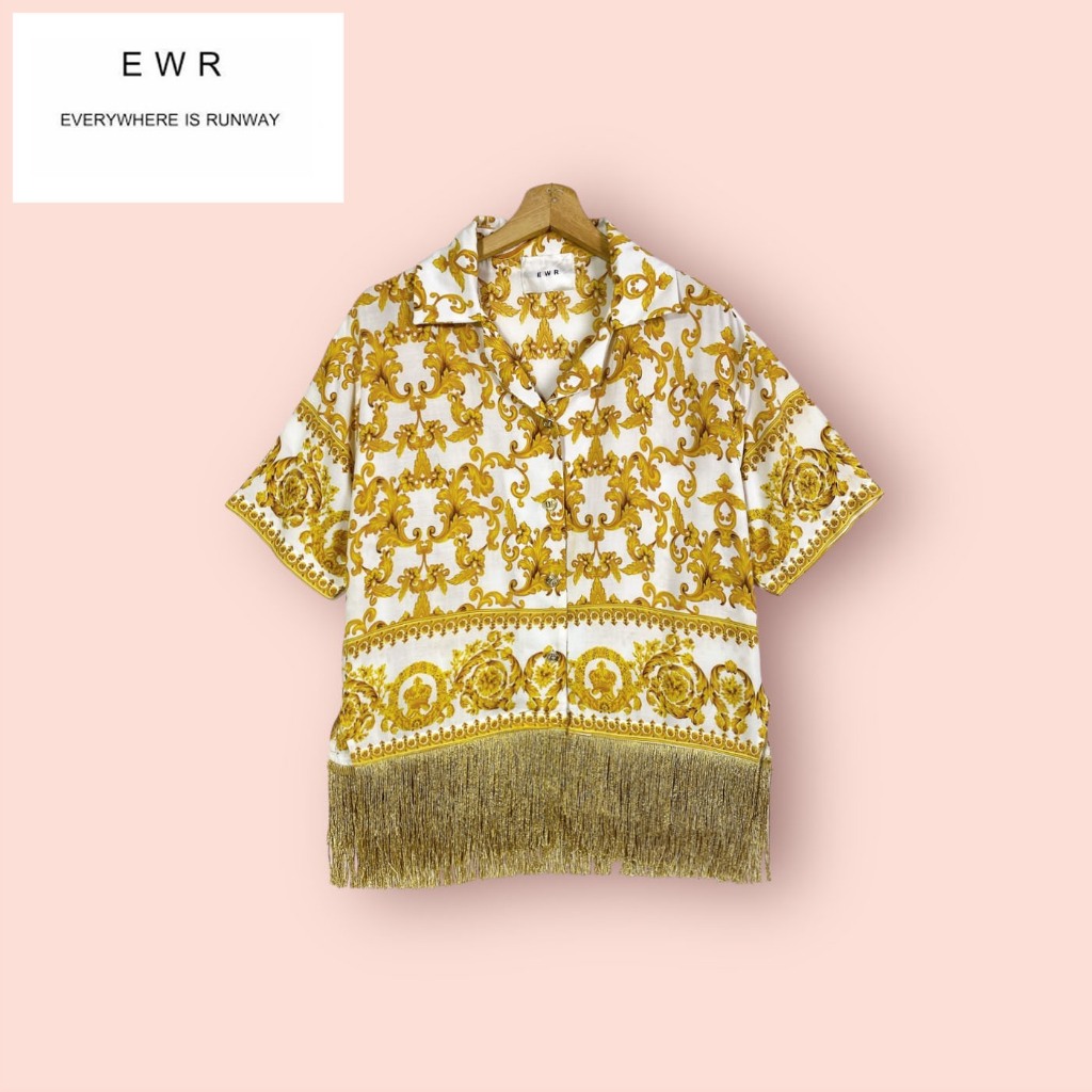 เสื้อ EWR ผ้าเรย่อนอย่างดี ไซด์ - F อก 46 ยาว 29 นิ้ว เสื้อทรงสวยน่ารักมาก กระดุมหน้า ลายสวย ผ้า ...