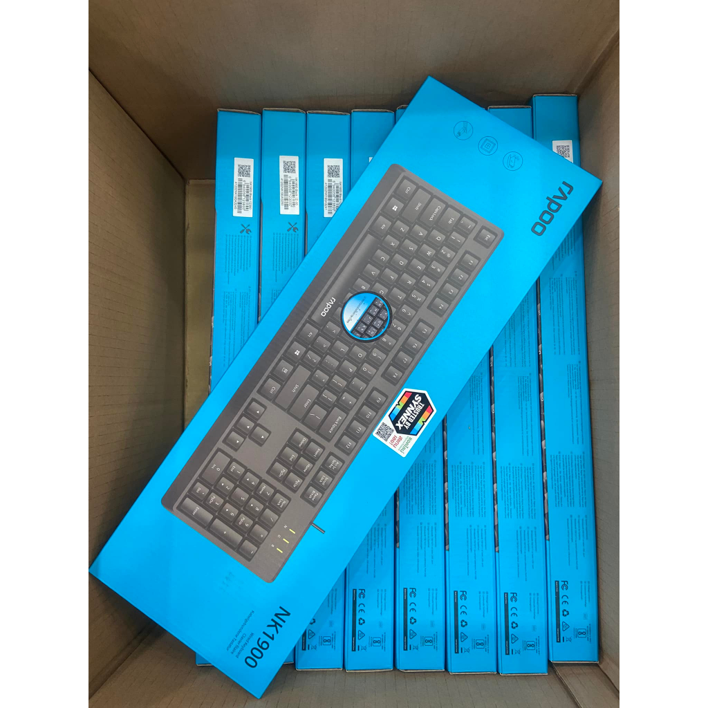 ส่งจากไทย Rapoo รุ่น NK1900 USB Keyboard คีย์บอร์ดทำงาน คีย์บอร์ด NK ...
