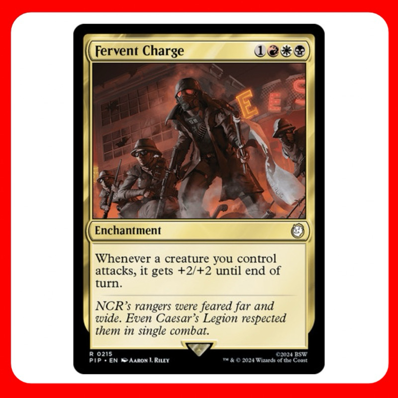 [MTG] Fervent Charge [PIP] [MULTI] [RARE] [NORMAL] [ENG] (การ์ดเมจิค ...