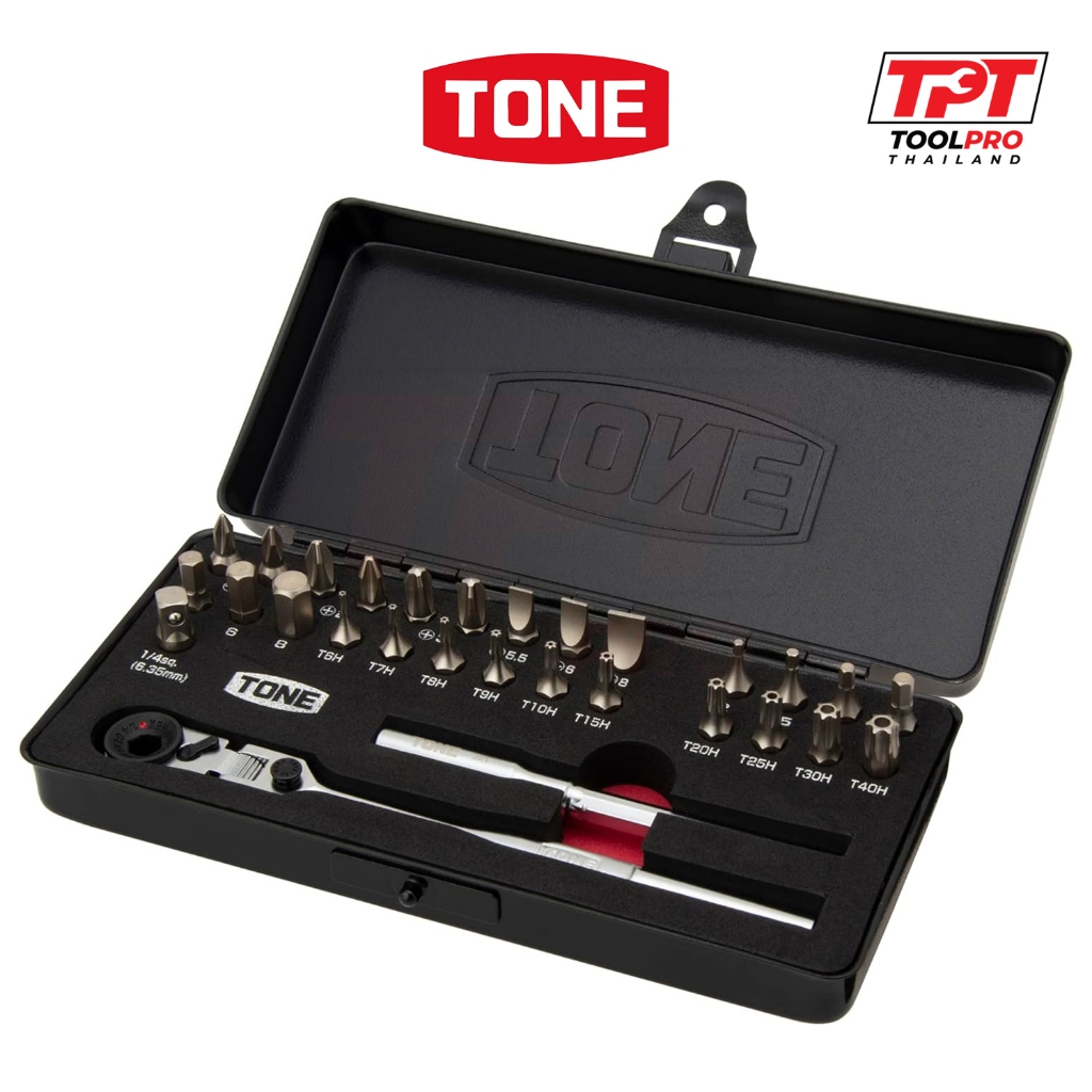 TONE ชุดด้ามขันก๊อกแก๊ก คอพับได้ Flex Head Bit Ratchet Set (BRFS27 ...
