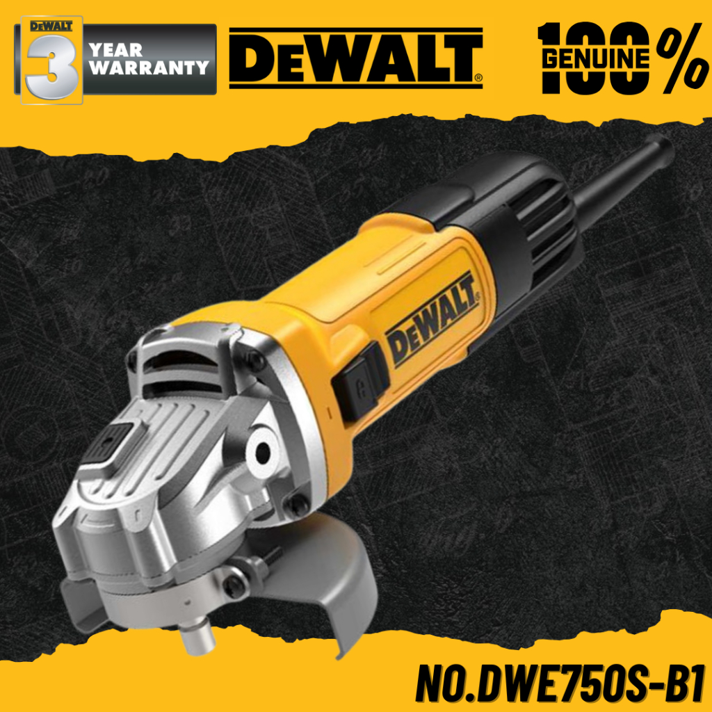 DEWALT เครื่องเจียร 4" (100 mm.) 750 V รุ่นอัลต้าสลิม No.DWE750S-B1 ...