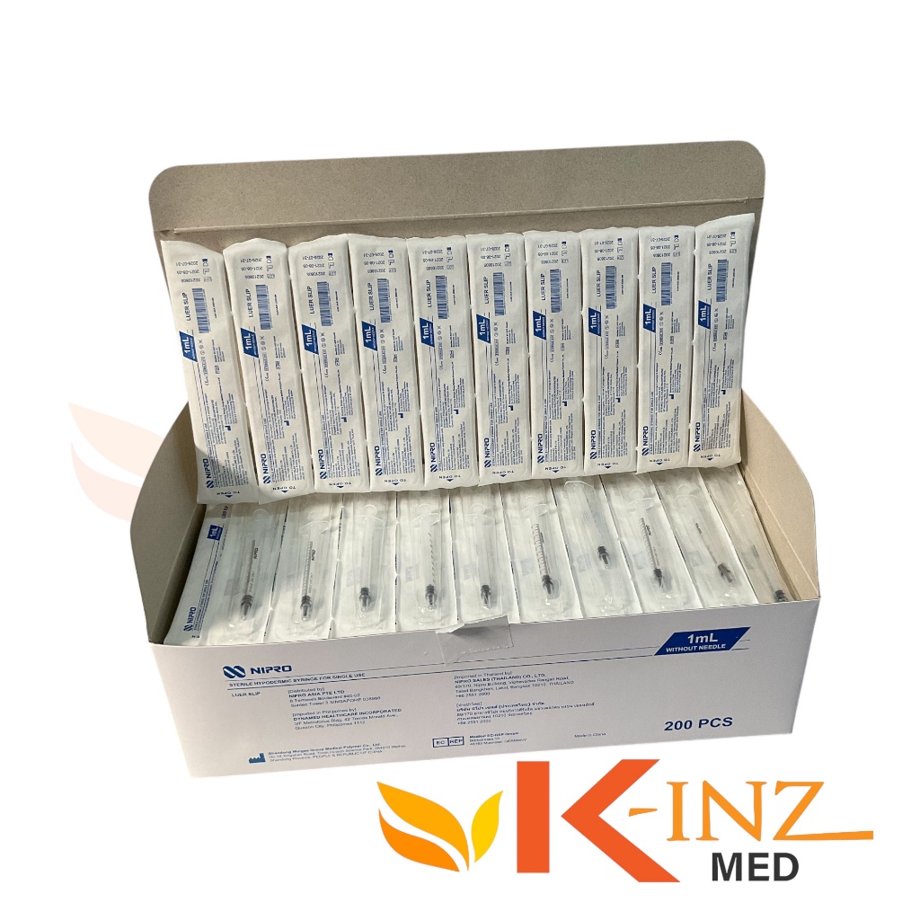 ไซริ้งค์พลาสติก 1 ซีซี นิปโปร NIPRO ขนาด 1ml หัวจุกดำ Nipro Syringe 1 mL (Low dead space KDL ...