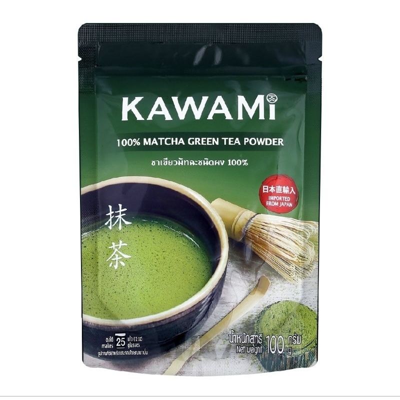 KAWAMI คาวามิ ชาเขียวมัทฉะชนิดผง 100% 100 ก. | Shopee Thailand