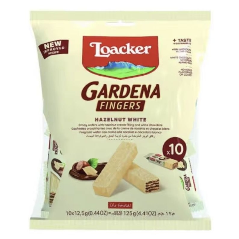Loacker Gardena Finger Hazelnut White Wafer 125g ++ ล็อกเกอร์ ดาร์ดีน่า ...