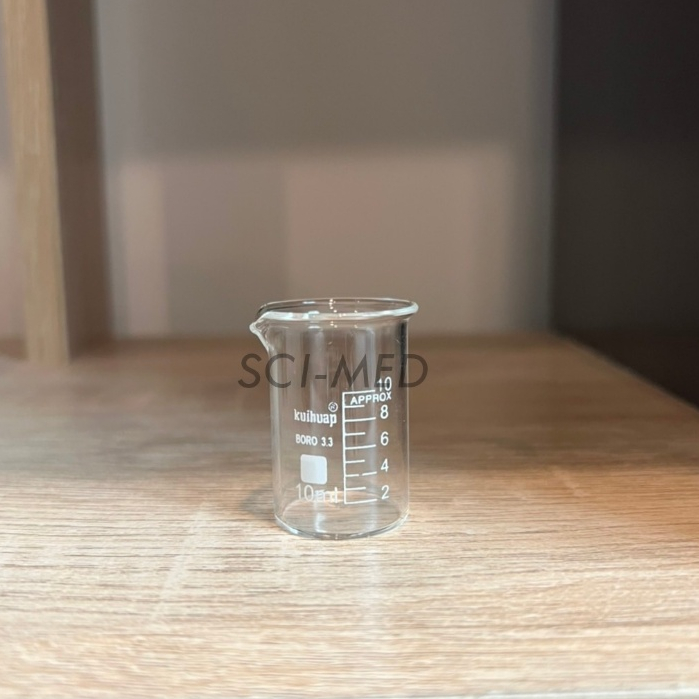 บีกเกอร์เเก้ว (Beaker glass) 10ml, Kuihuap LAB | Shopee Thailand