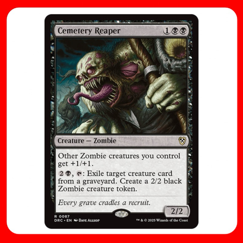 [MTG] Cemetery Reaper [DRC] [BLACK] [RARE] [NORMAL] [ENG] (การ์ดเมจิค / Magic the Gathering ...