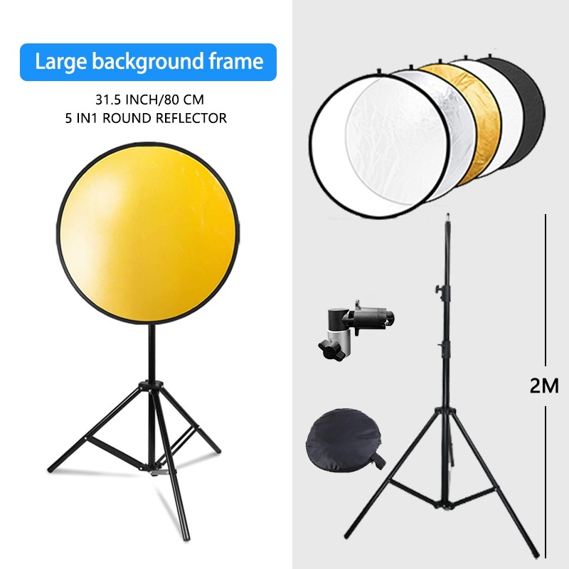 5 in 1 Reflector Photography 60/80/110CM Portable Light Diffuser Round ...