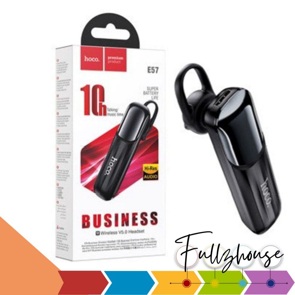 จัดส่งด่วน Hoco E57 หูฟังบลูทูธไร้สายแบบข้างเดียว Wireless headset earphone with mic | Shopee ...