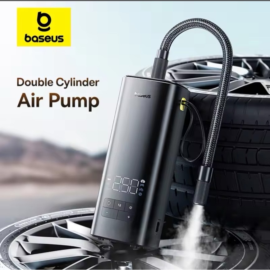 Baseus Air Pump ที่เติมลมไฟฟ้า ที่เติมลมพกพา เครื่องสูบลมไฟฟ้าพกพา เติม ...