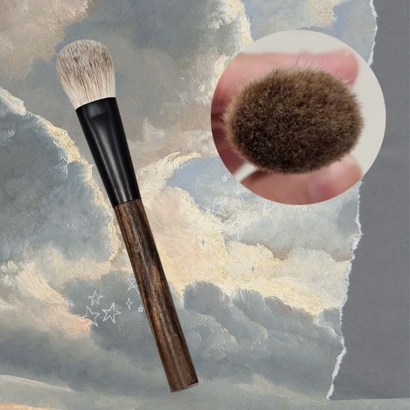 Brushlovelove แปรงปัดแก้มขน red fox ผสมขนแพะเกรด 4 (HZ17) | Shopee Thailand