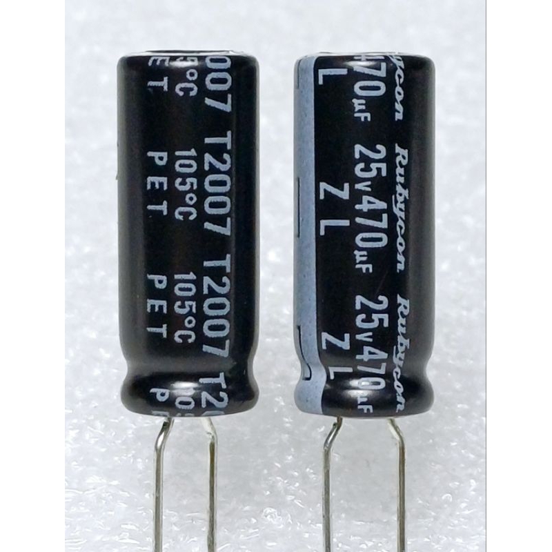 Rubycon ZL 470uf 25v Capacitor ตัวเก็บประจุ คาปาซิเตอร์ | Shopee Thailand