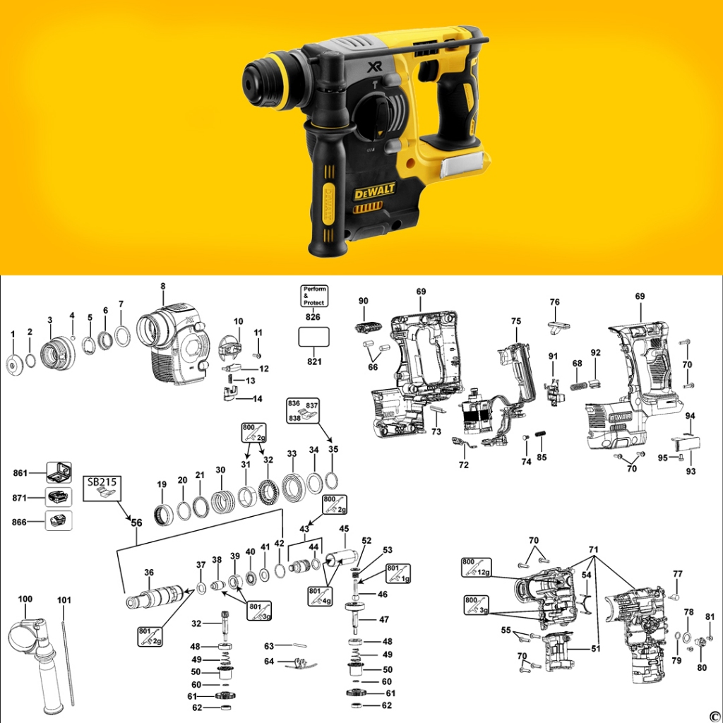 DEWALT DCH273 อะไหล่ PART | Shopee Thailand