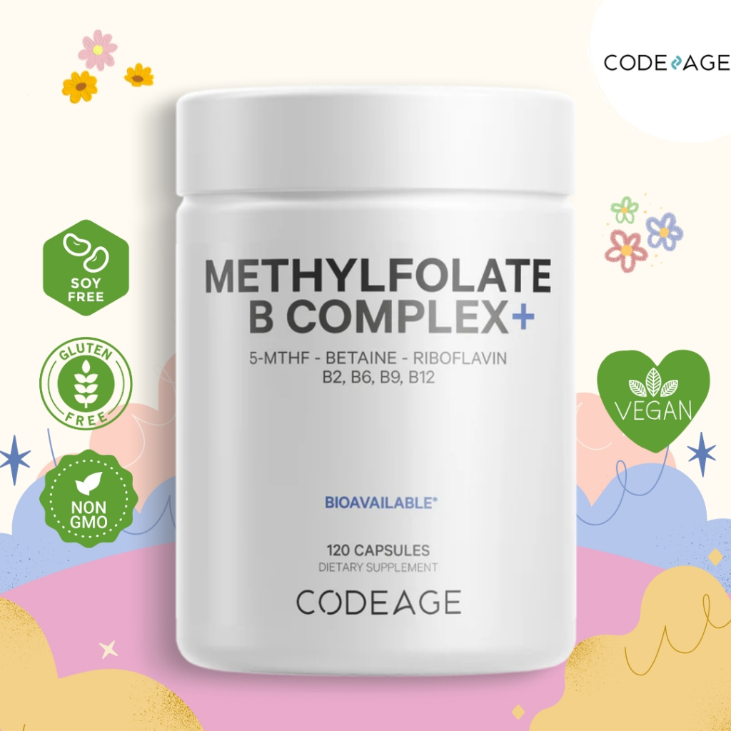 CODEAGE Methylated B Complex + 💕 5-MTHF - Betaine - Riboflavin - B2, B6 ...