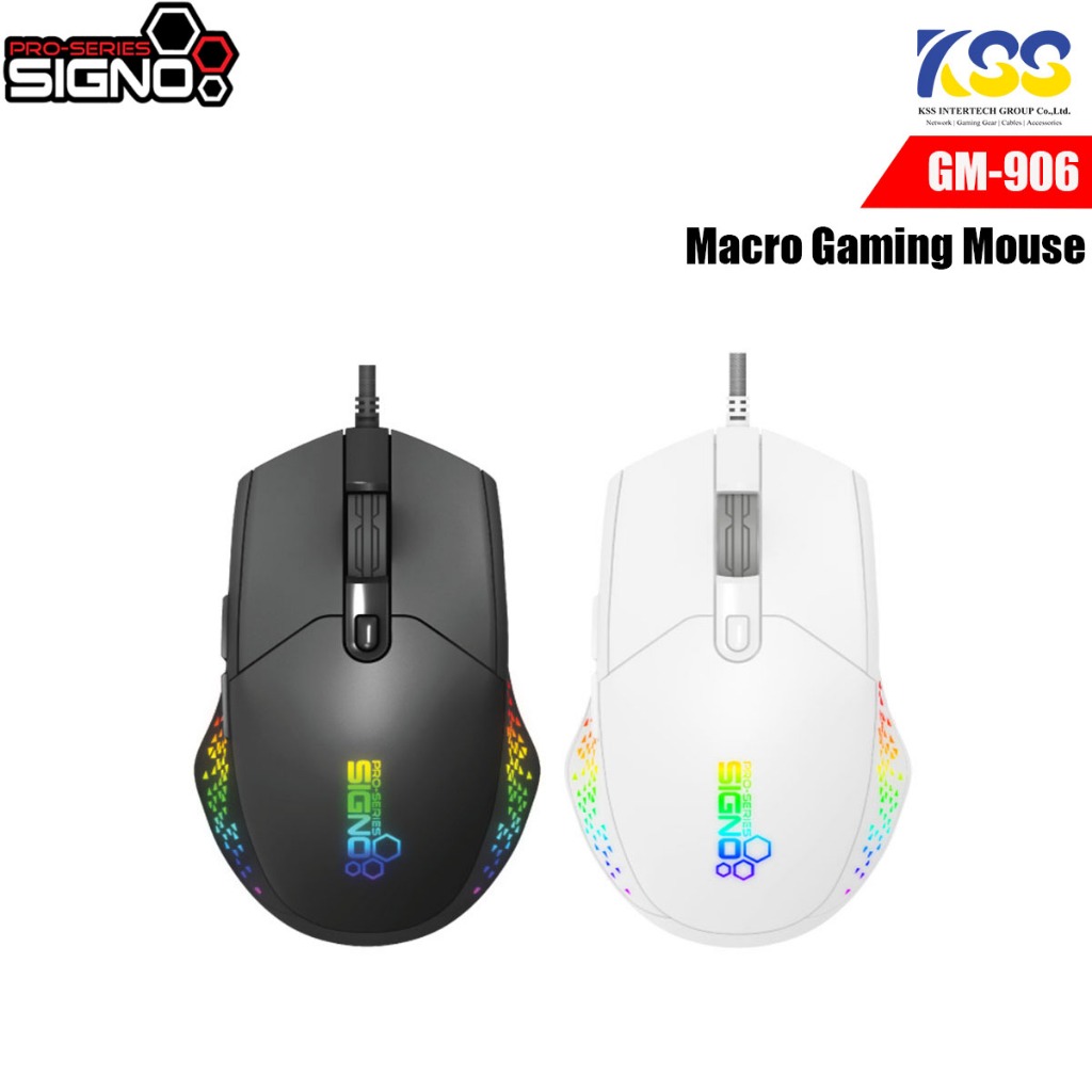 เมาส์เกมมิ่ง SIGNO Macro Gaming Mouse CAPTER รุ่น GM-906 มาโครเมาส์ 6 ...