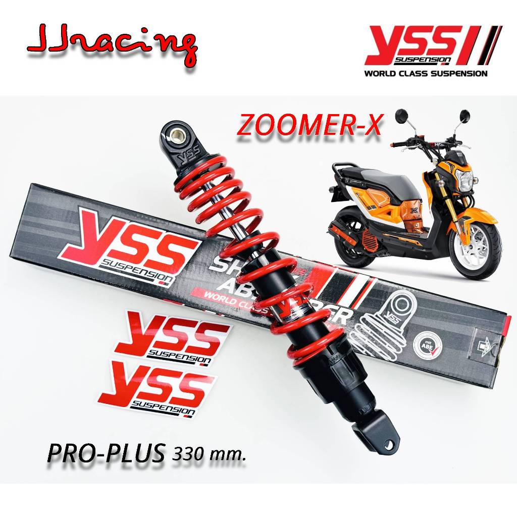 YSS โช๊คหลัง Pro Plus Zoomer-X ยาว330มม. โช๊ค สปริงแดง YSSแท้ มีรับ ...