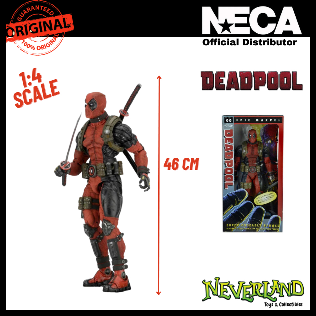 (NECA) Marvel: Deadpool 1/4 Scale Action Figure | Shopee Thailand