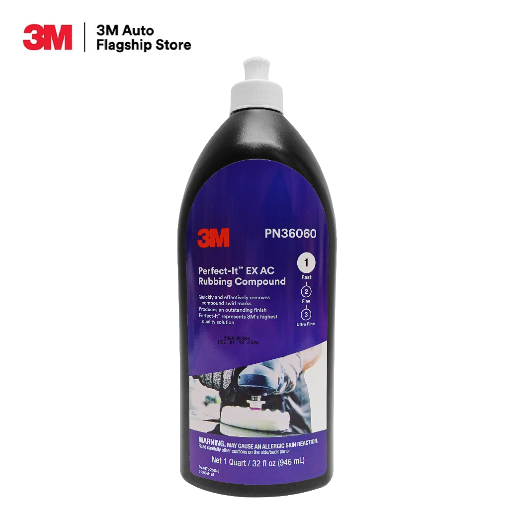 3M Perfect-It™ EX AC Rubbing Compound น้ำยาขัดลบรอย PN 36060 EX AC ขนาด 946 ml. | Shopee Thailand